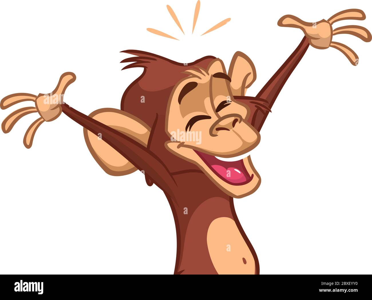 Happy Monkey Cartoon