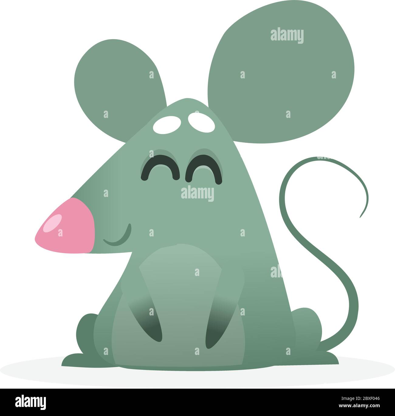 Funny cartoon little mouse. Vector illustration isolated Stock Vector ...