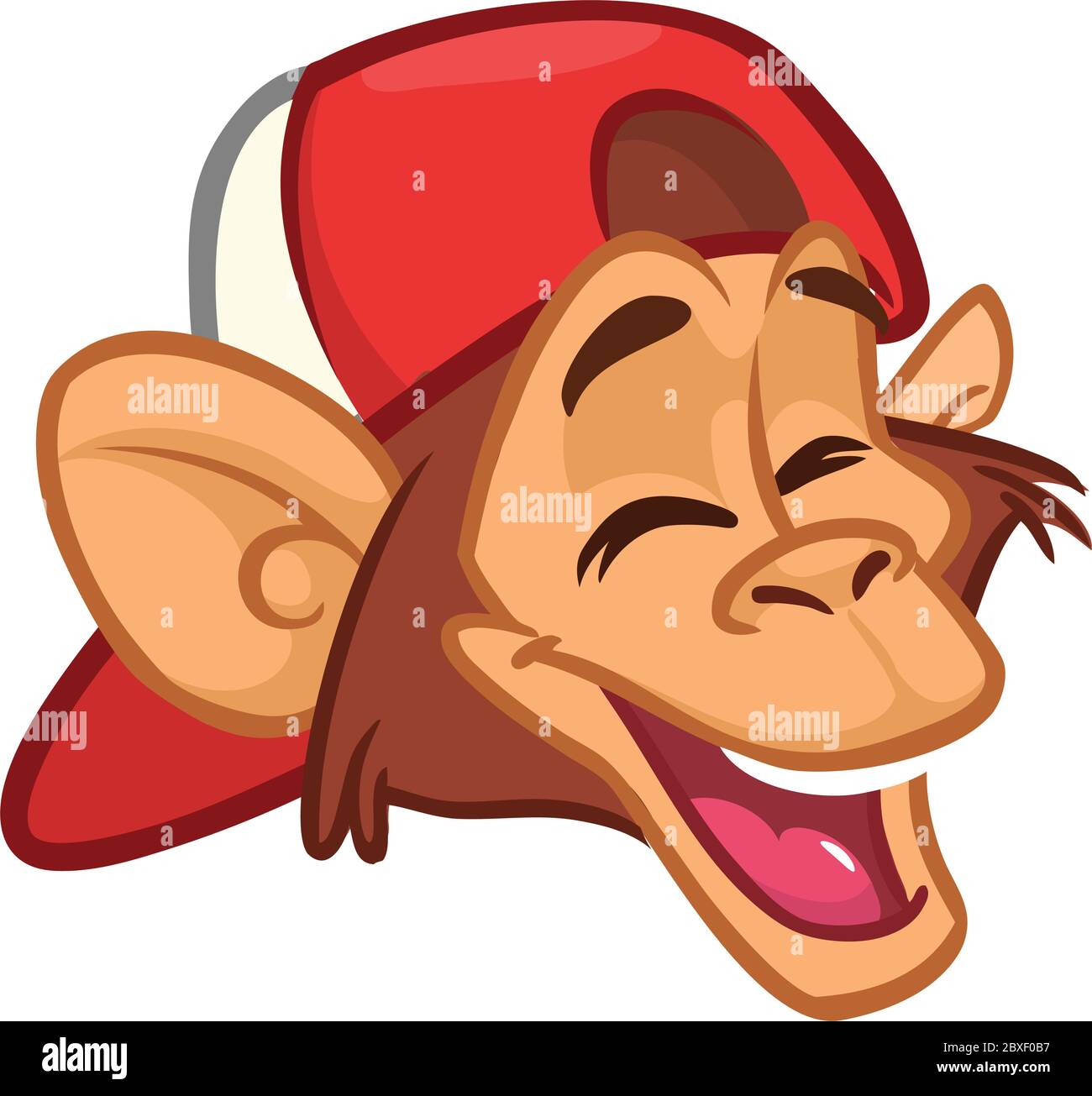 Cartoon monkey. Vector happy chimpanzee Illustration Stock Vector Image ...