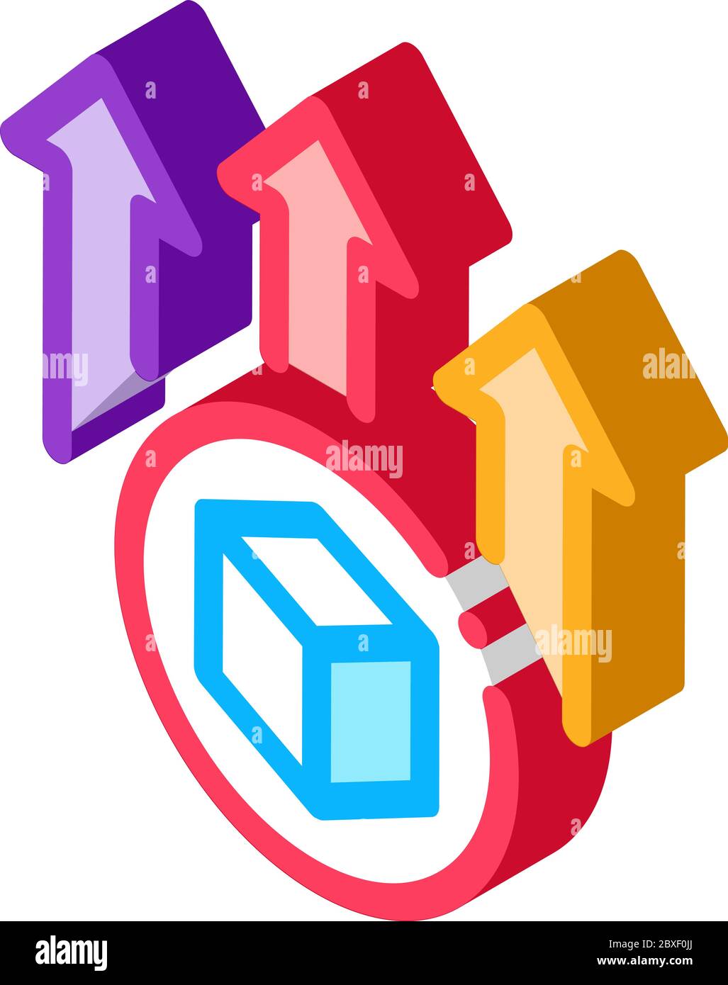 sending parcel isometric icon vector illustration Stock Vector Image ...