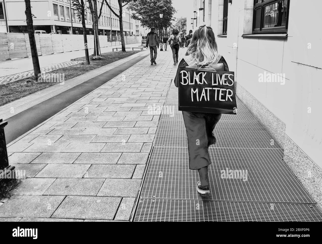 Police brutality protest 2020 Black and White Stock Photos & Images - Alamy