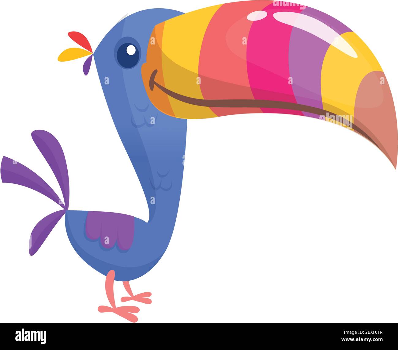 Toucan bird cartoon. Vector illustration of happy tukan isolated Stock ...