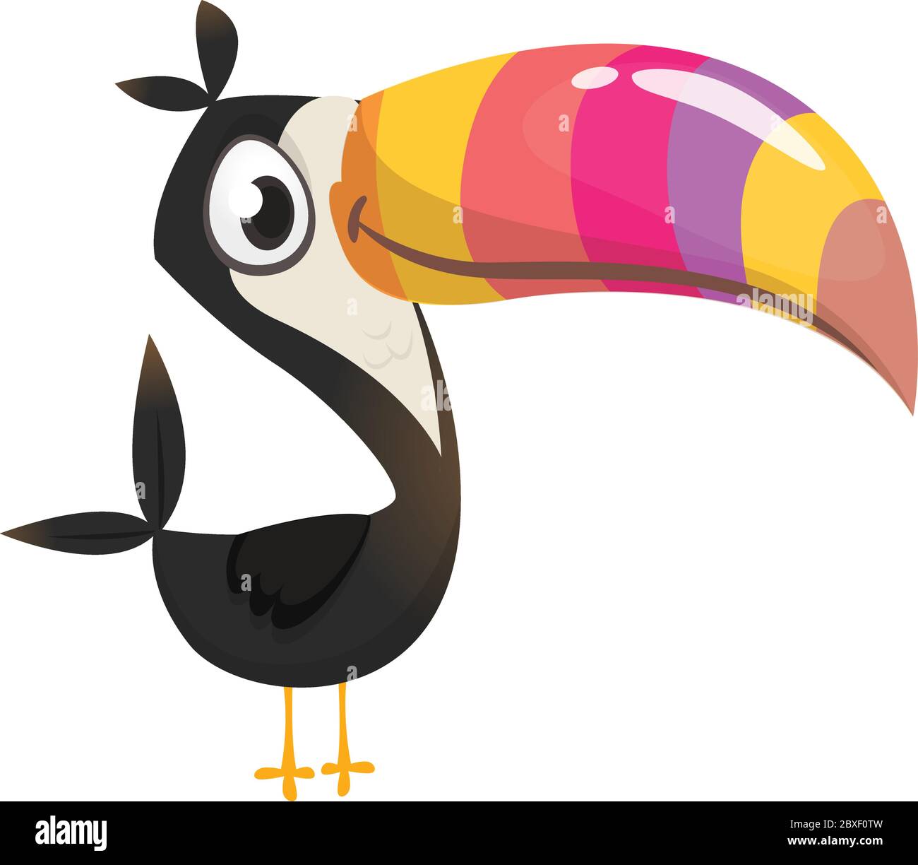 Happy cartoon toucan. Vector illustration Stock Vector Image & Art - Alamy