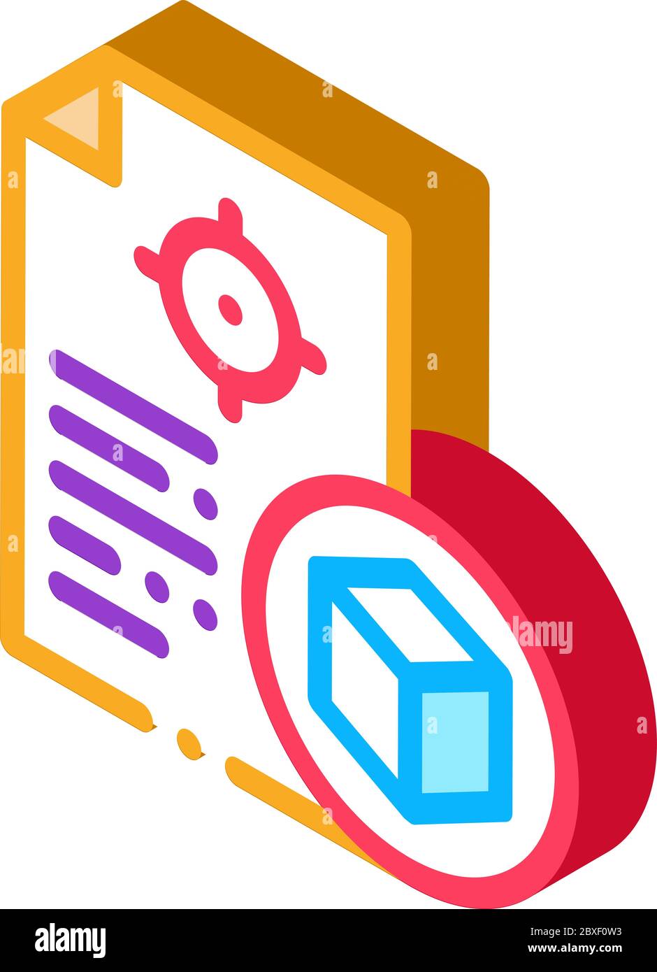 parcel delivery document isometric icon vector illustration Stock ...