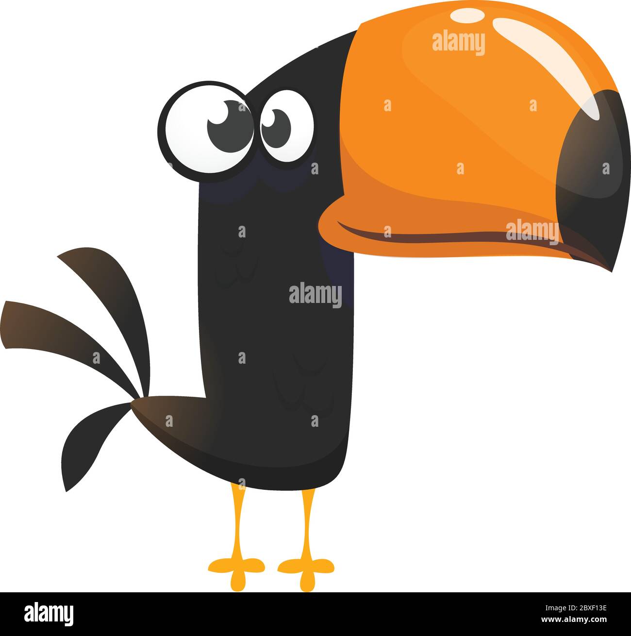 Funny toucan cartoon. Vector bird illustration Stock Vector Image & Art ...