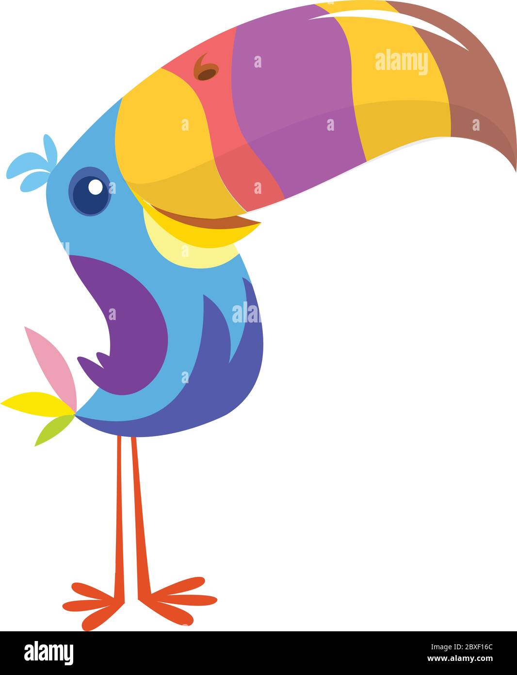 Funny toucan bird cartoon. Vector illustration Stock Vector Image & Art ...