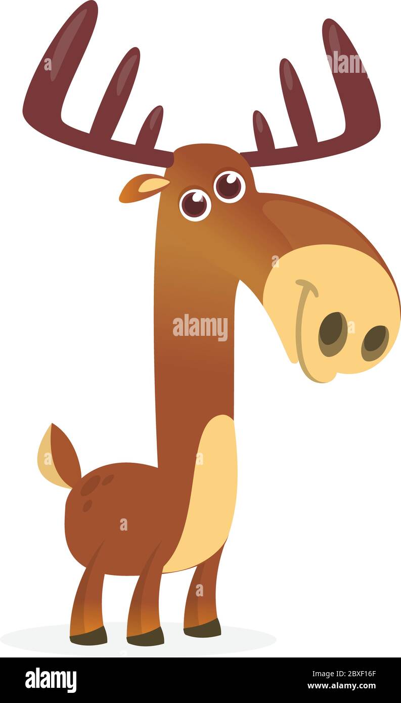 Cartoon Moose Character Vector Illustration Stock Vector Image & Art ...