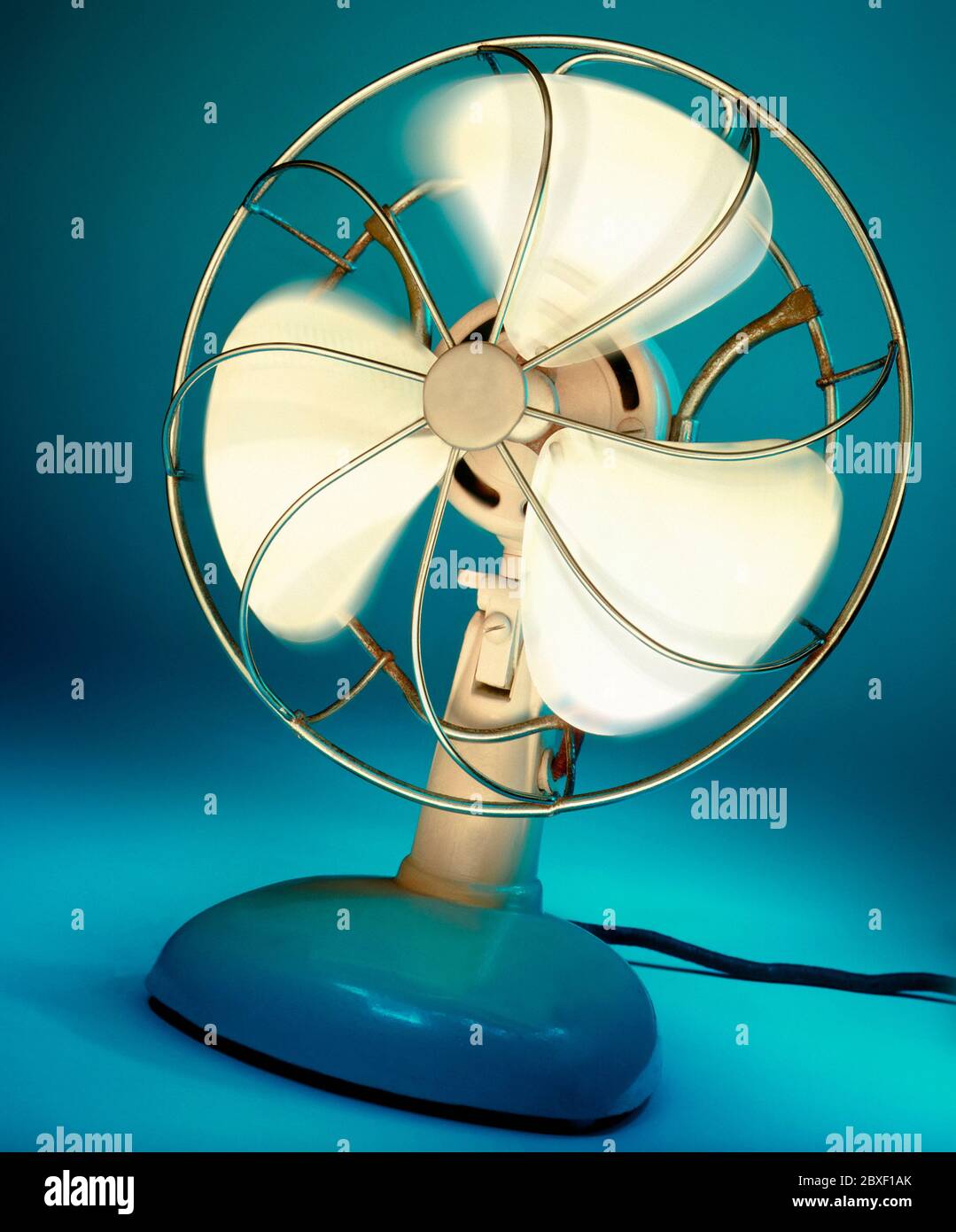 Vintage electric fan - Retro style Stock Photo - Alamy