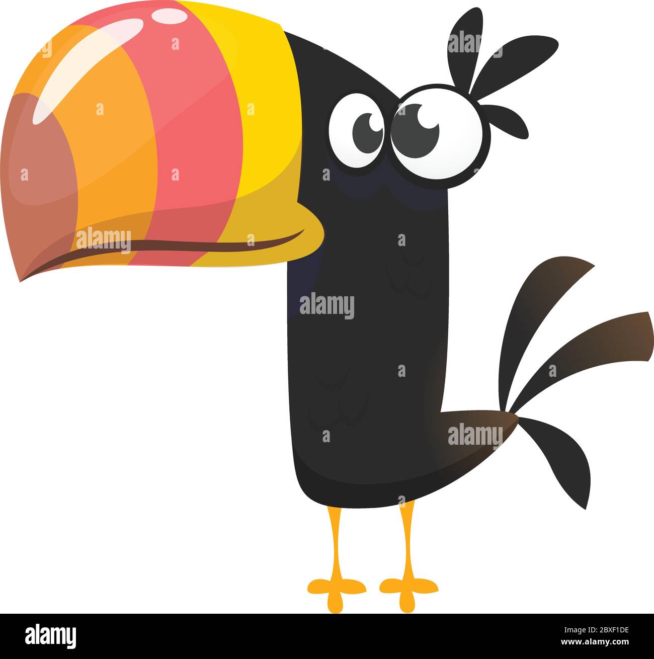 Funny toucan cartoon. Vector bird illustration Stock Vector Image & Art ...