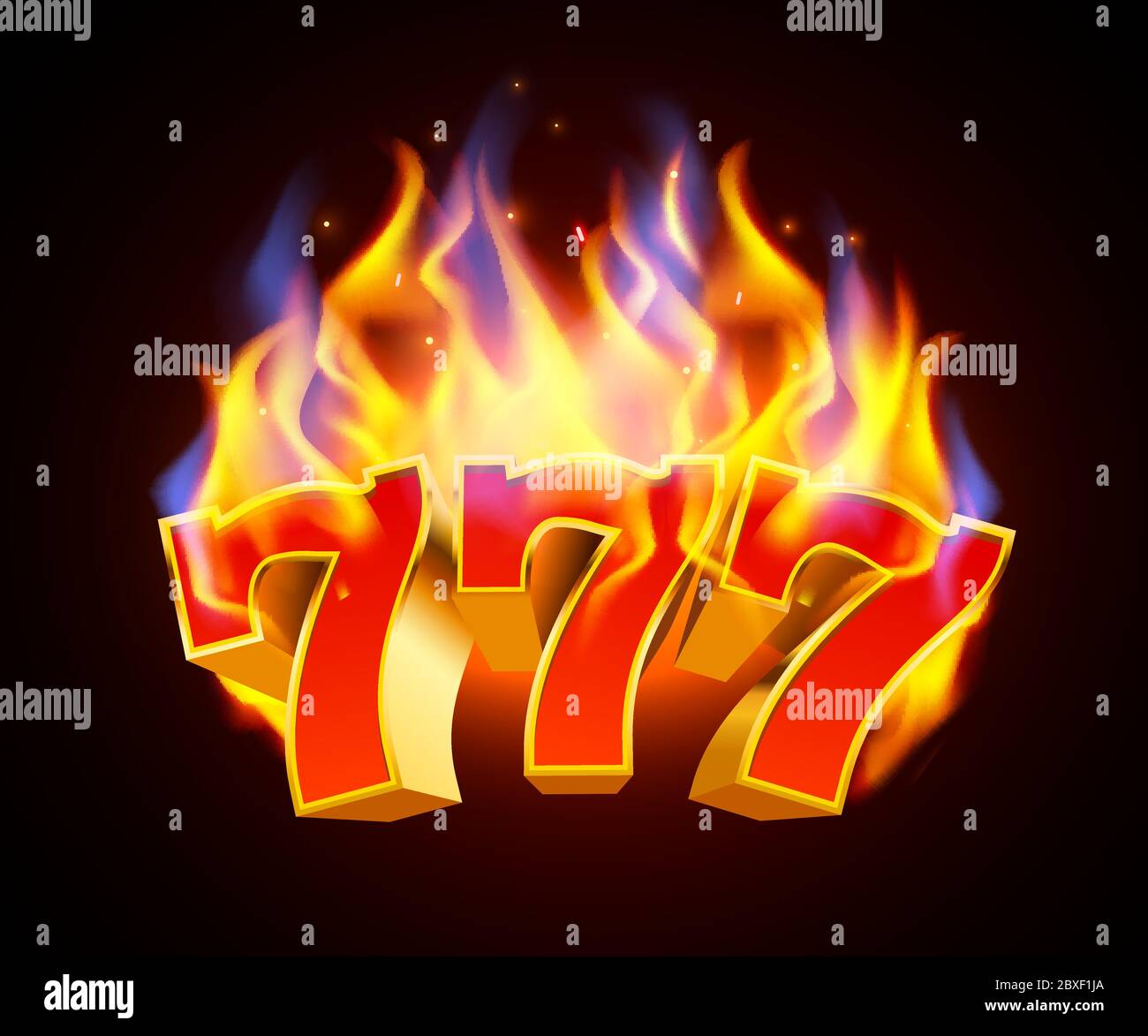 777 lucky jackpot symbol 3d Stock Vector Images - Alamy