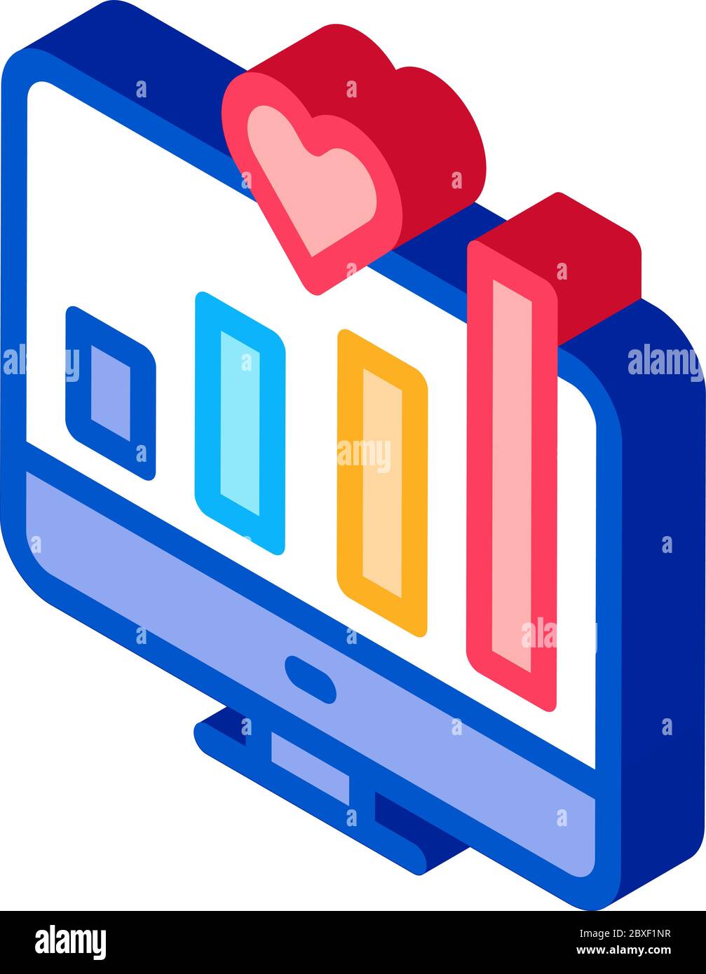 chart growth indicators isometric icon vector illustration Stock Vector ...