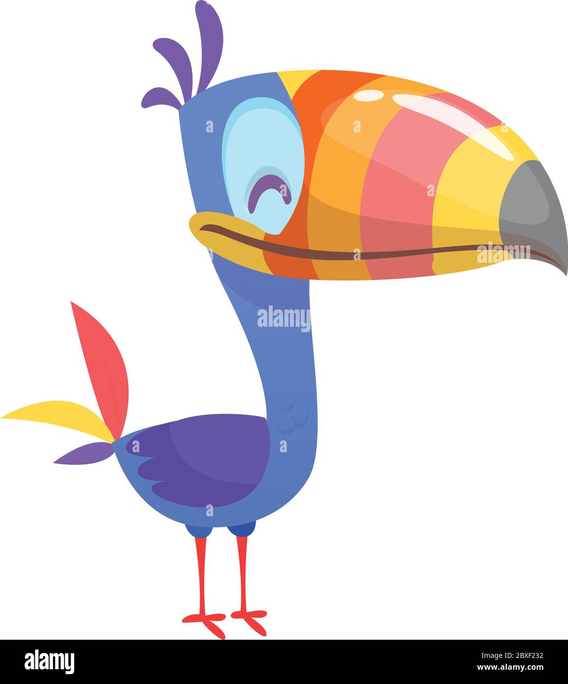 Funny toucan cartoon. Vector bird illustration Stock Vector Image & Art ...