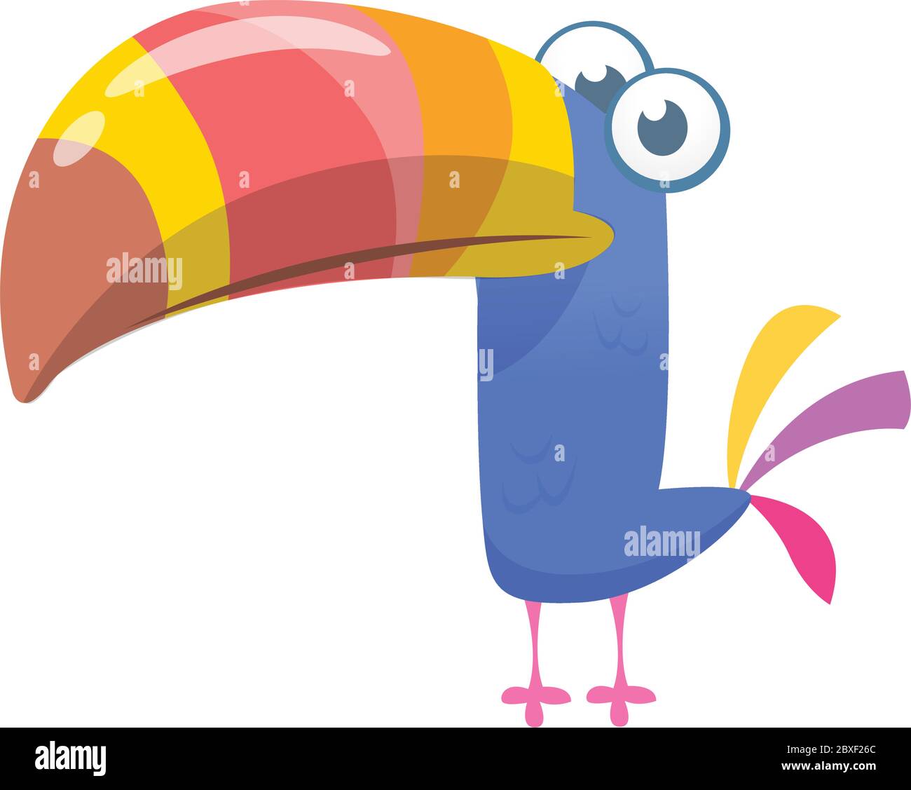 Toucan bird cartoon. Vector illustration of happy tukan isolated Stock ...
