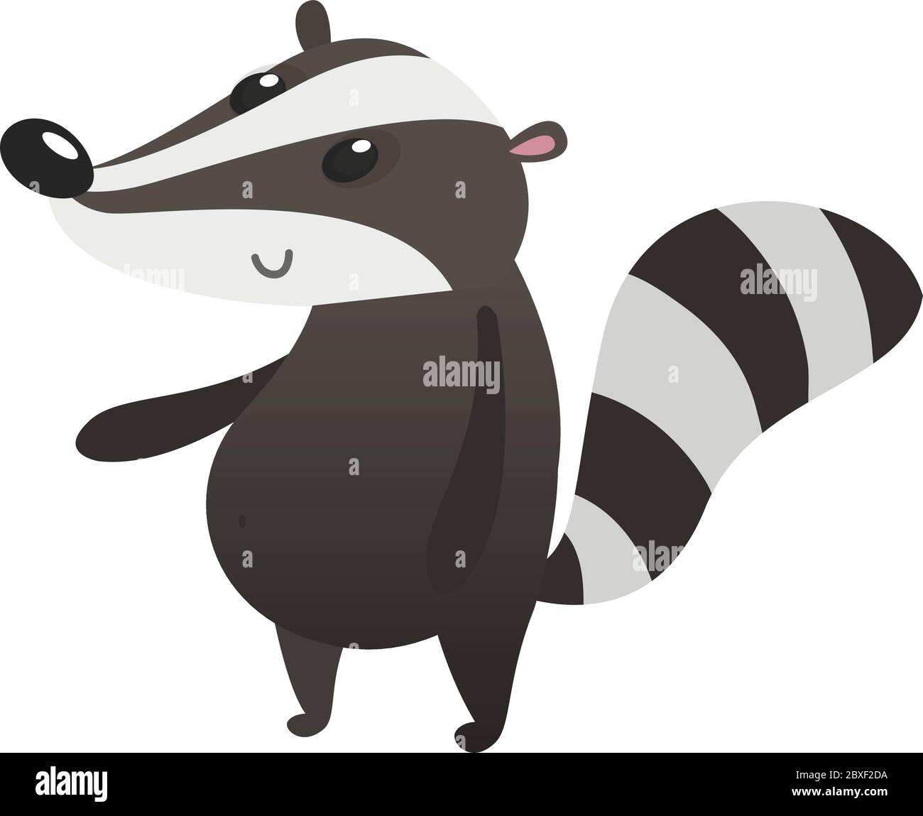 Cute cartoon badger illustrated. Vector badger icon flat design Stock ...