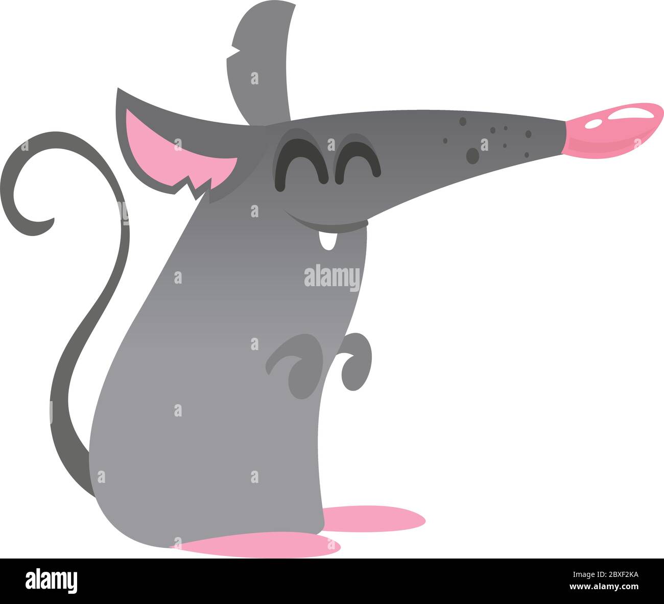 Cute cartoon mouse dancing. Vector illustration isolated Stock Vector ...