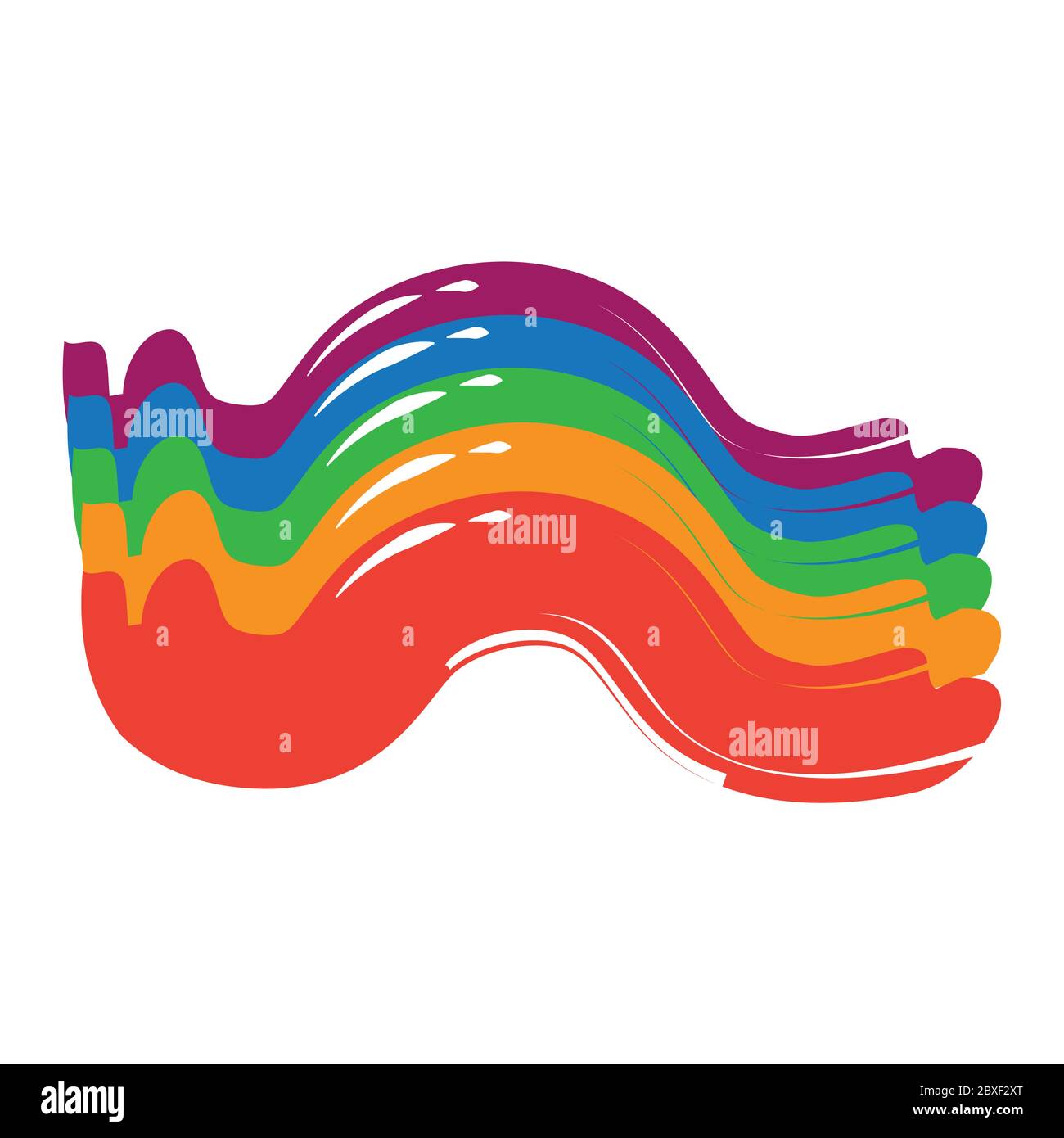 colour wave print and paint design vector illustration EPS10 Stock ...