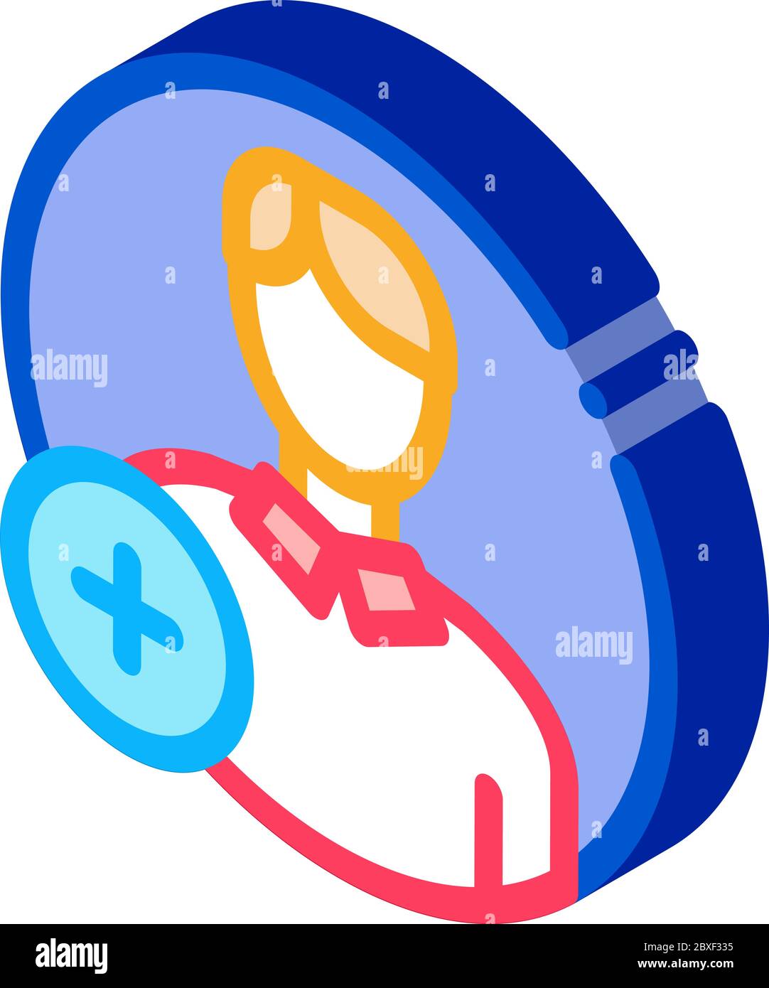 adding new person isometric icon vector illustration Stock Vector Image ...