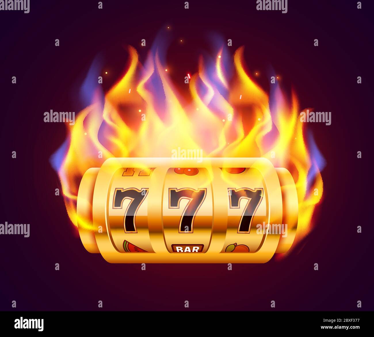 777 lucky jackpot symbol 3d Stock Vector Images - Alamy