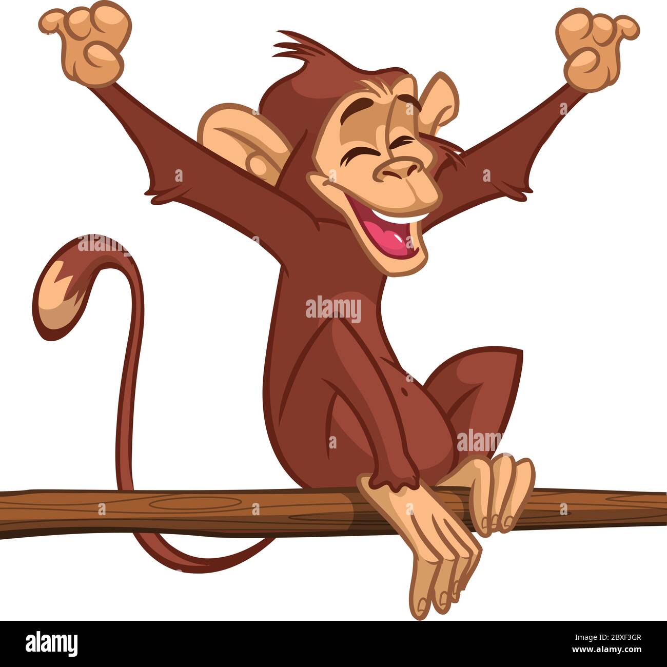 Monkey Cartoon Tree