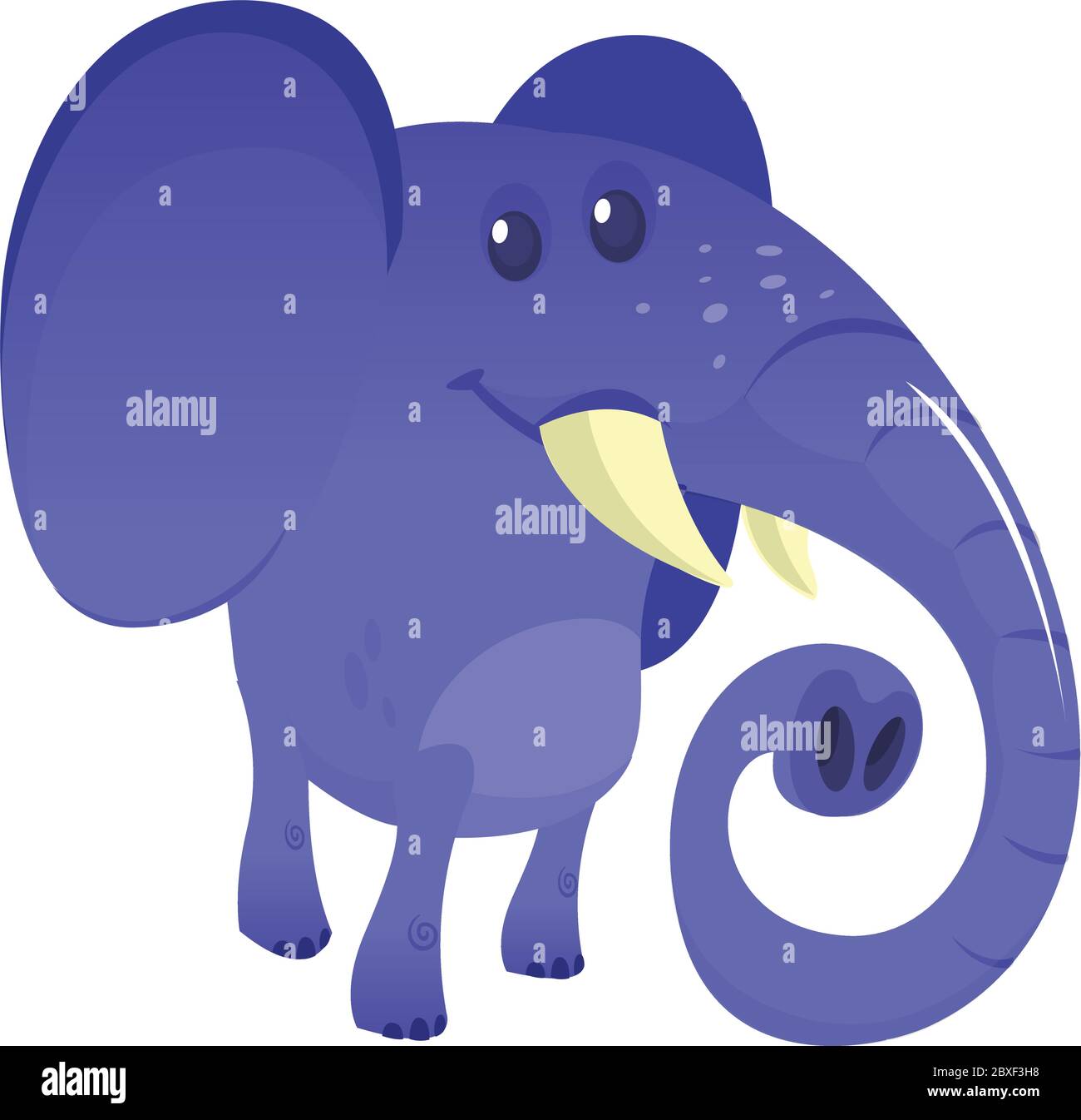 Happy cartoon elephant sitting on hi-res stock photography and images ...