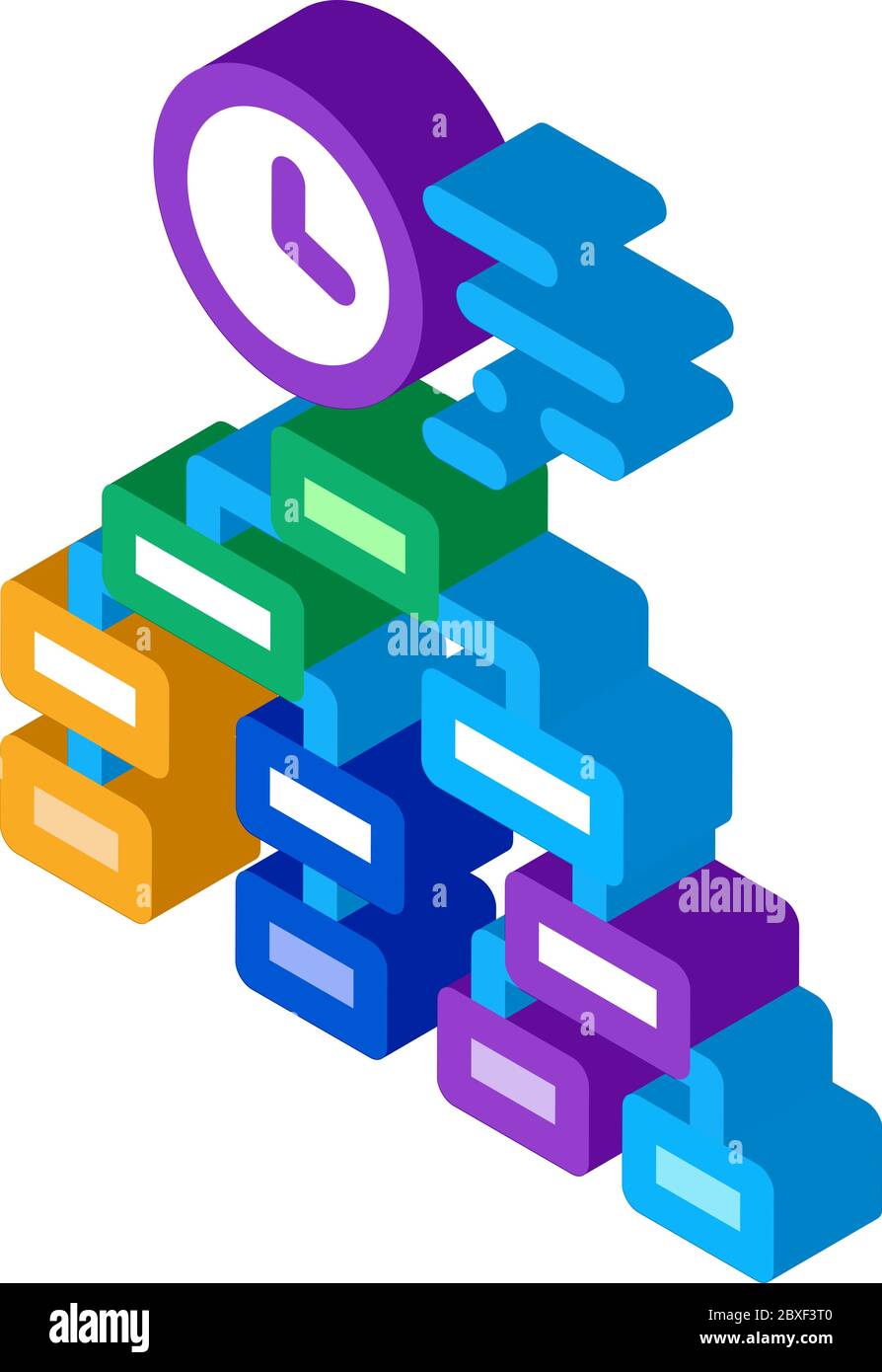 time algorithm isometric icon vector illustration Stock Vector Image & Art - Alamy