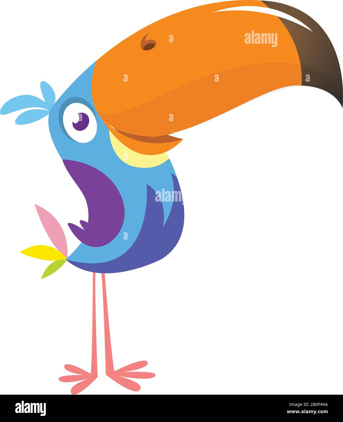Funny toucan bird cartoon. Vector illustration Stock Vector Image & Art ...