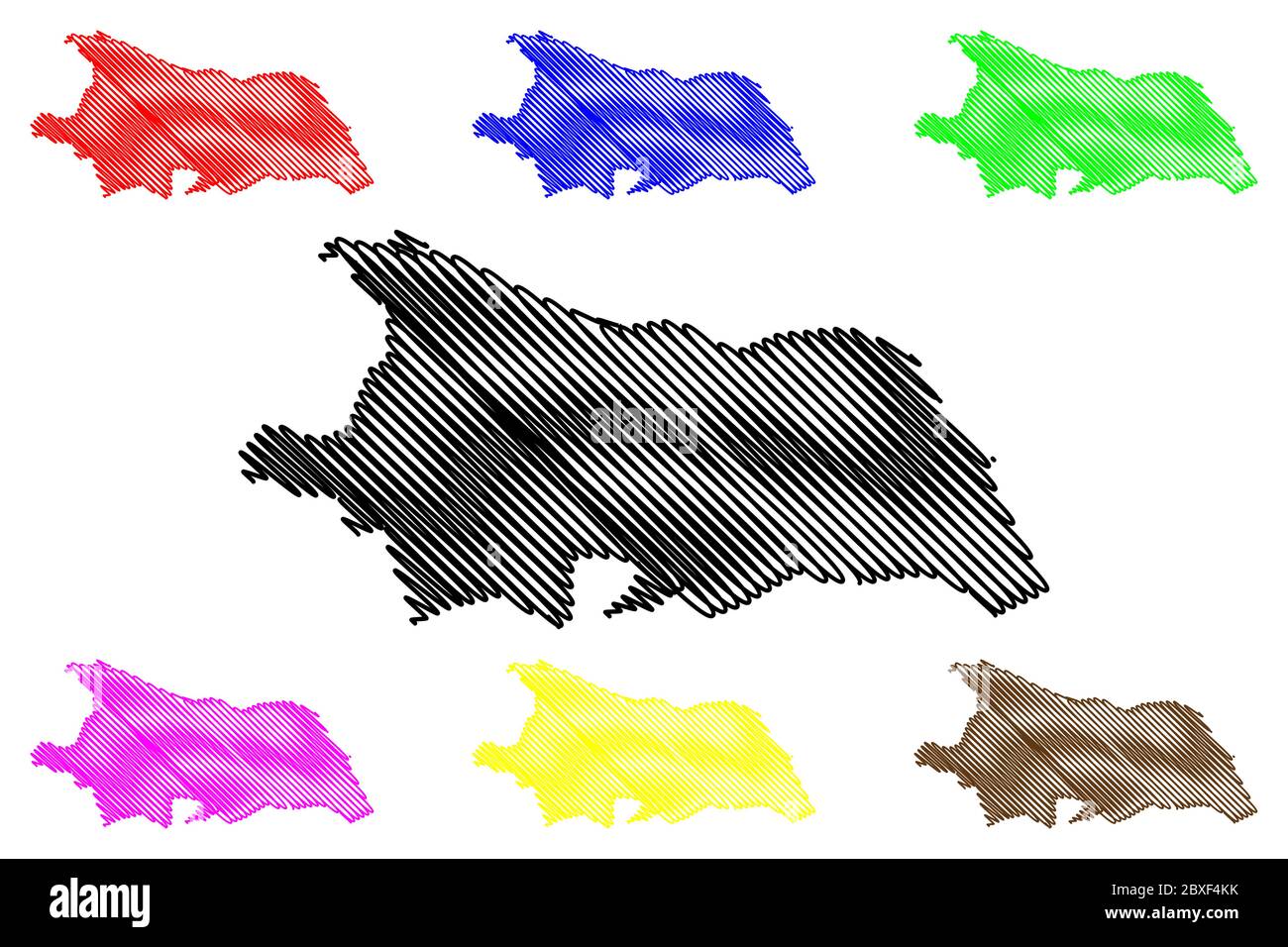 Osijek City (Republic of Croatia, Osijek-Baranja County) map vector ...