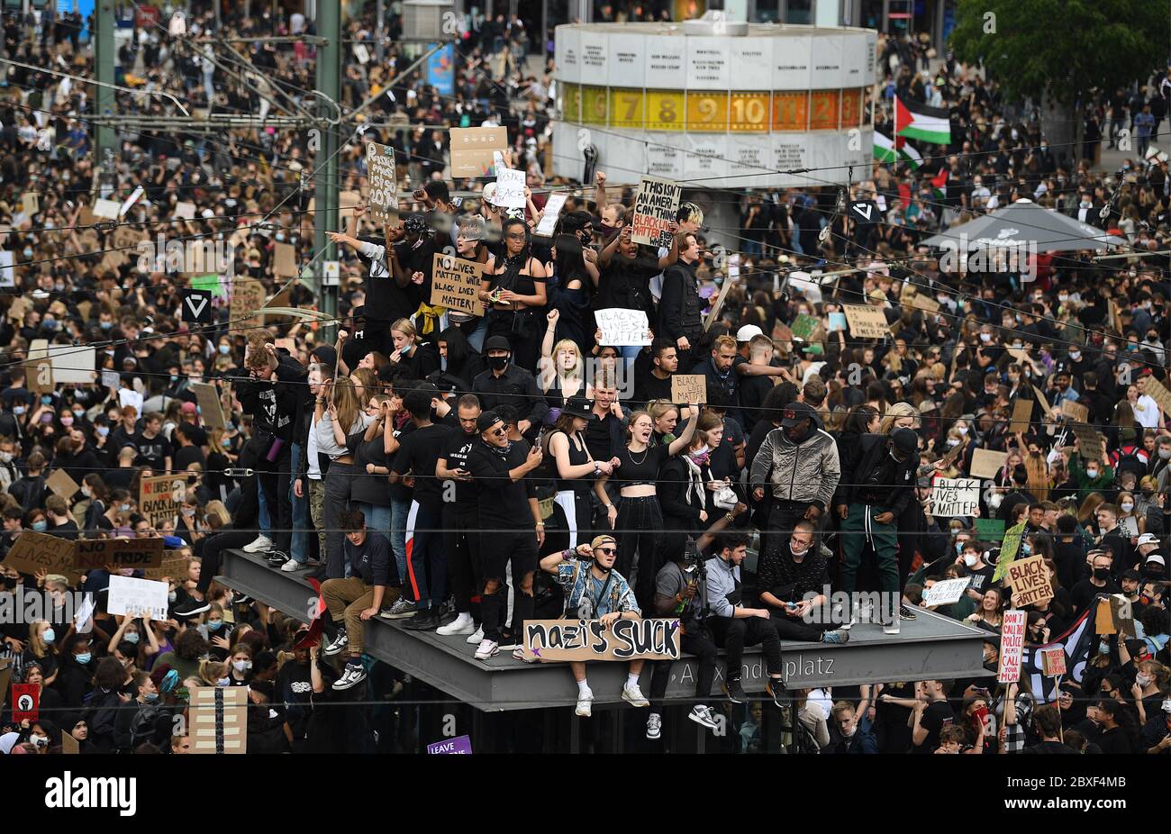 Berlin, Germany. 06th June, 2020. Participants of a rally on ...