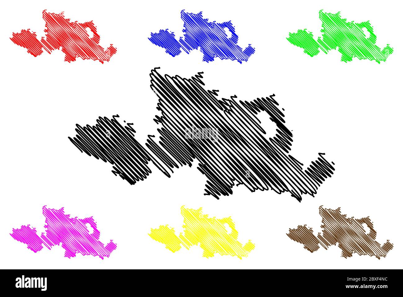 Pardubice City (Czech Republic, Czechia) map vector illustration ...