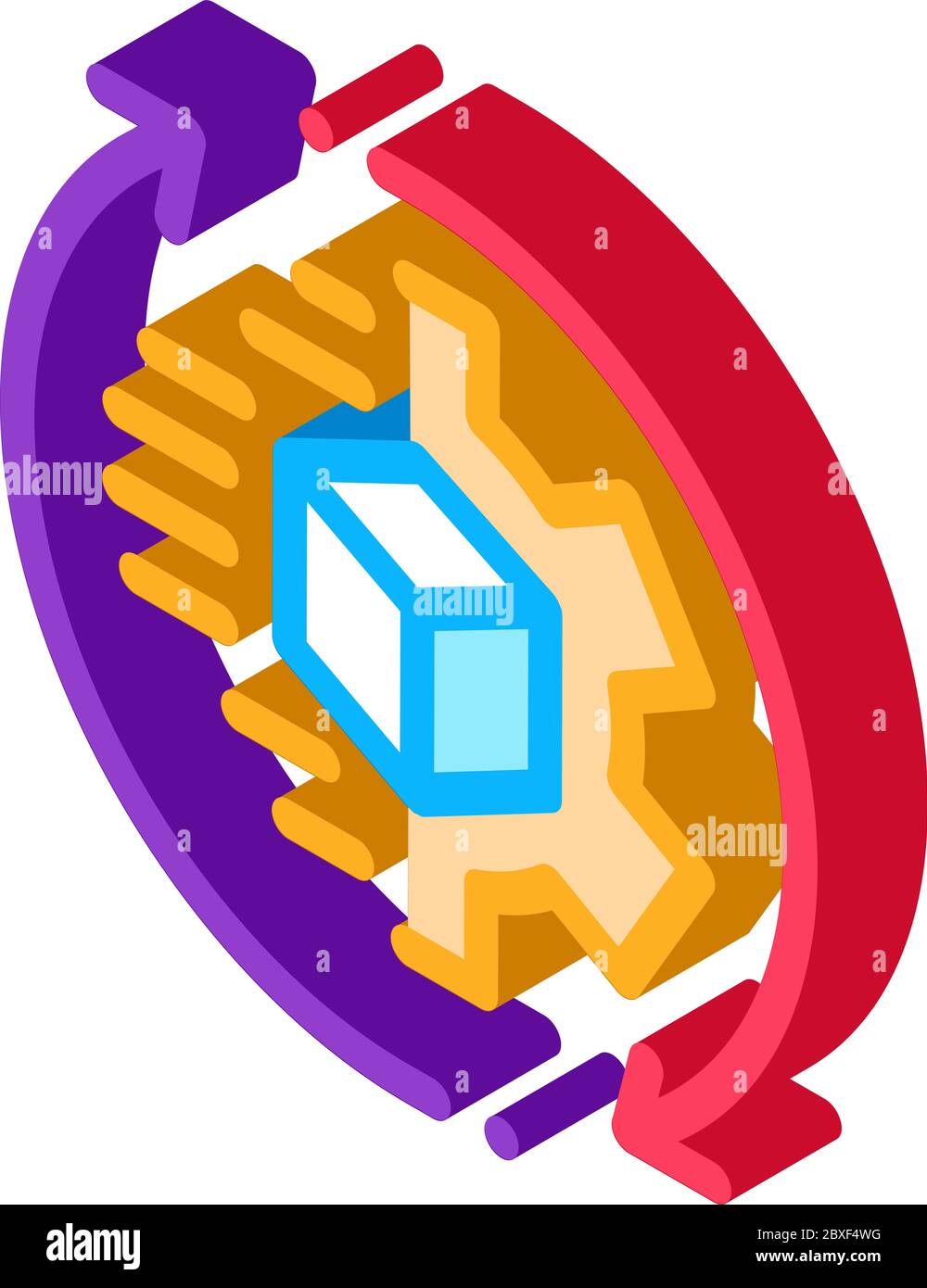 technical aspect of sending isometric icon vector illustration Stock ...
