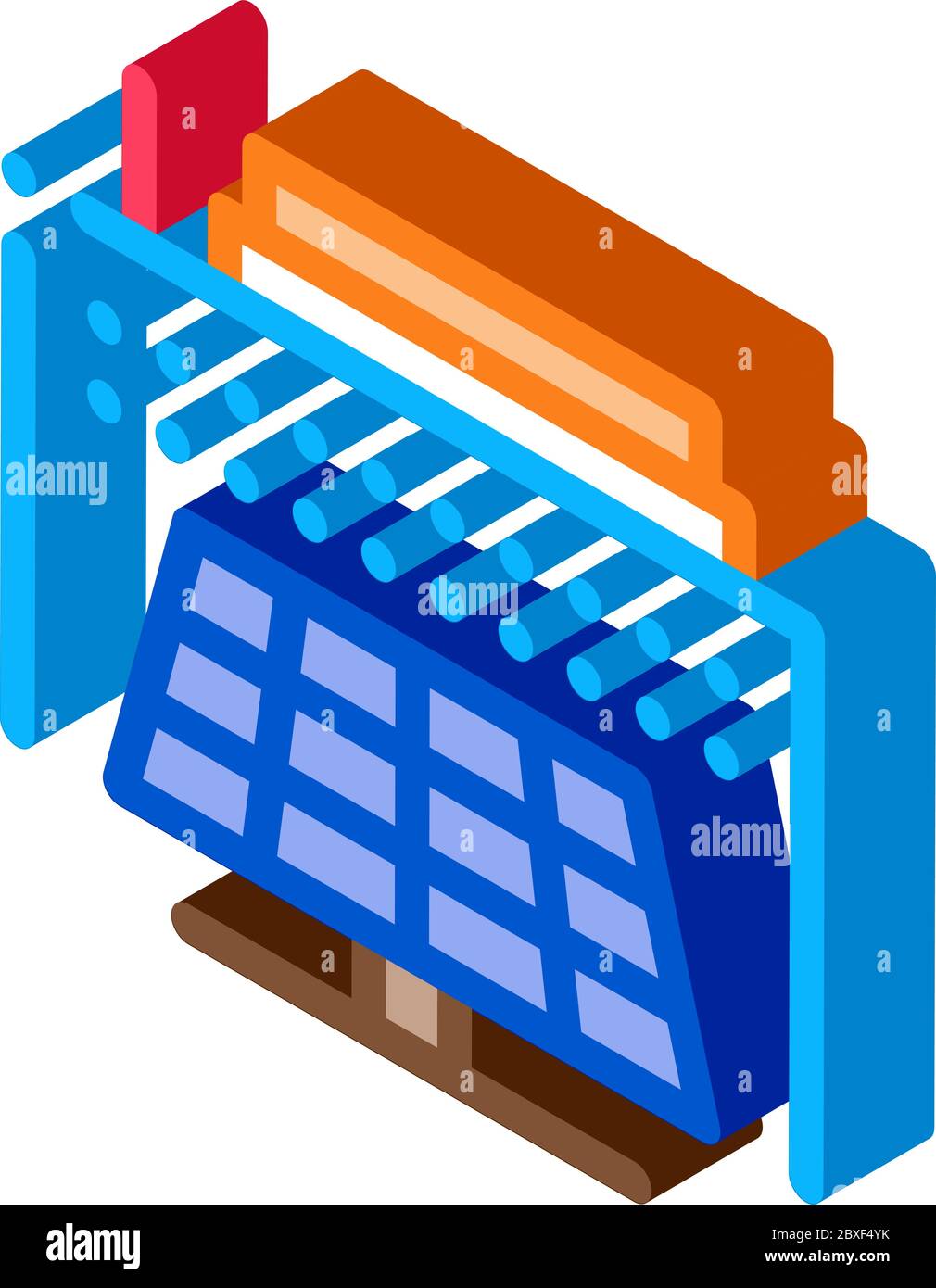 thermal solar stations isometric icon vector illustration Stock Vector ...