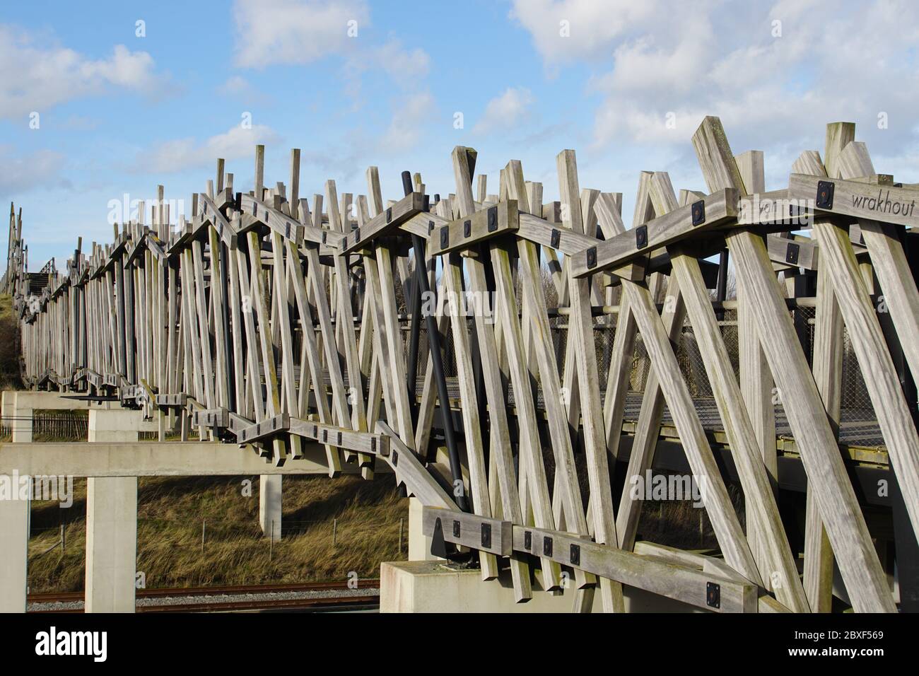 Side view pedestrian footbridge hi-res stock photography and images - Alamy