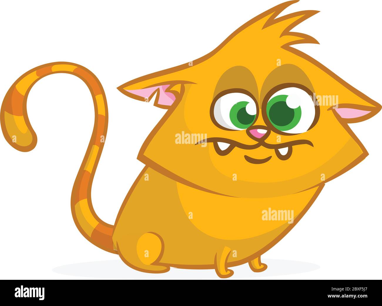 Cute and funny cartoon cat. Vector illustration Stock Vector Image ...