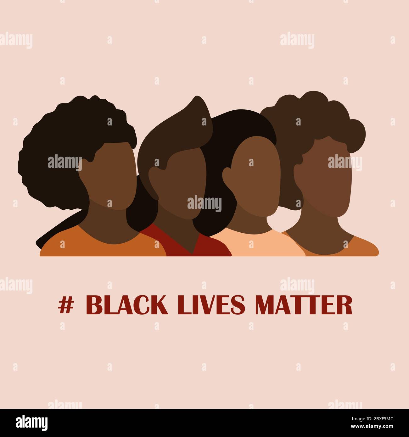 Black Lives Matter and I Can't Breathe concept. Vector Illustration ...