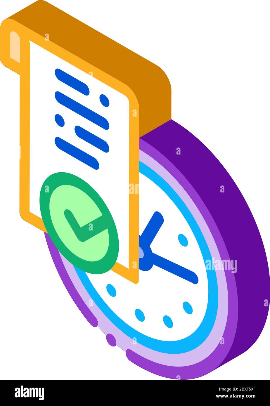 temporary document isometric icon vector illustration Stock Vector ...