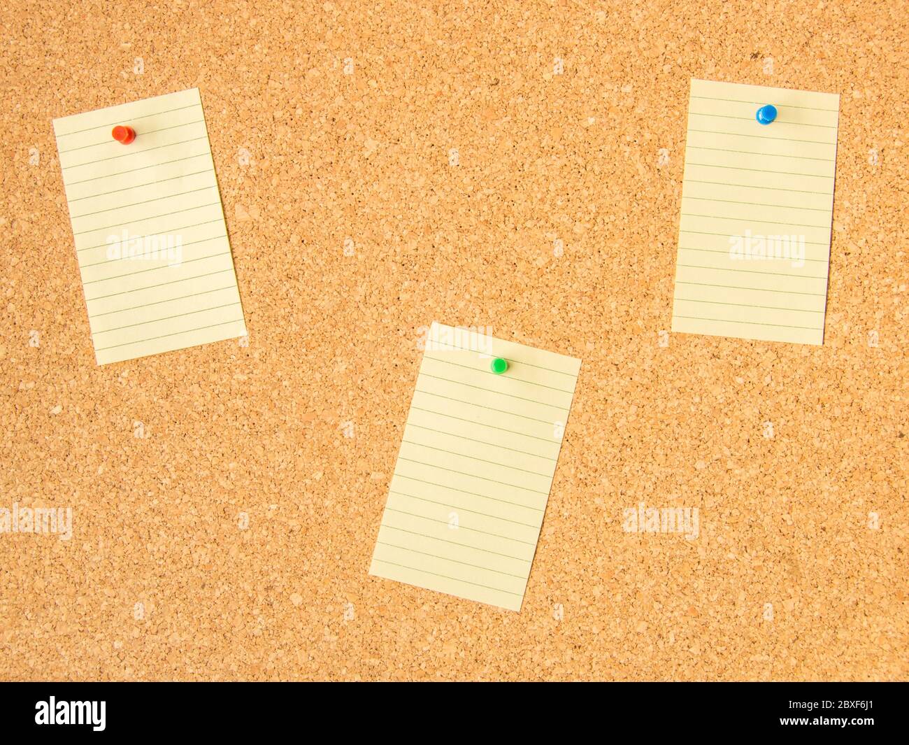 cork board pinned note file Stock Photo - Alamy