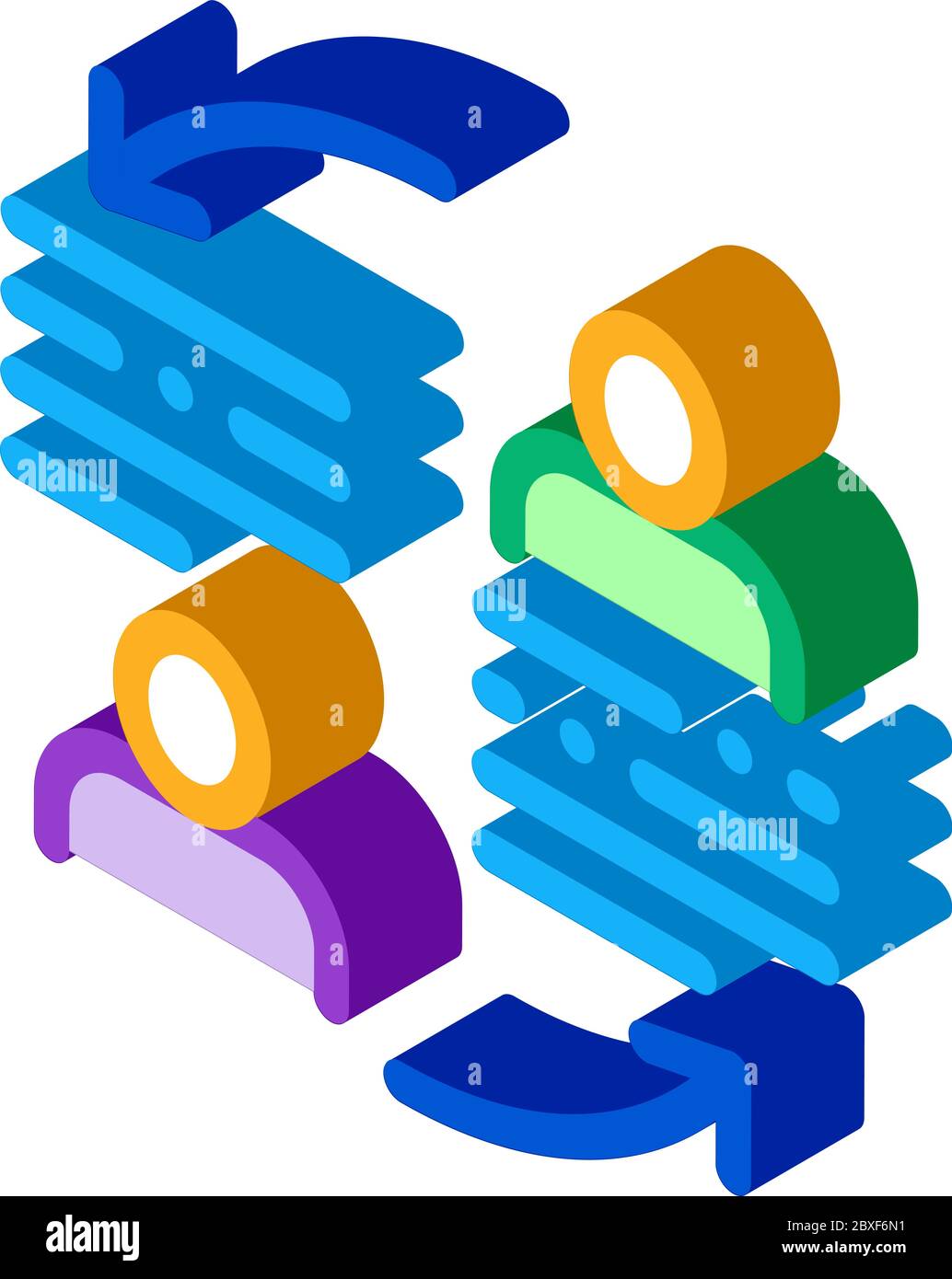 knowledge sharing isometric icon vector illustration Stock Vector Image ...