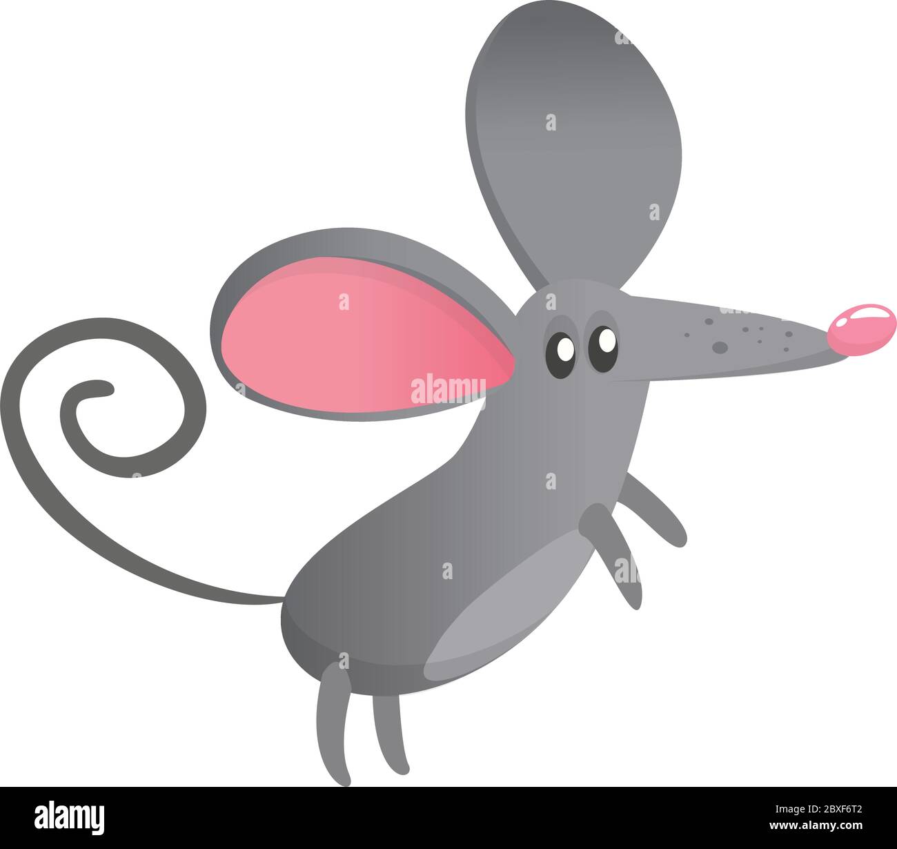 Cute cartoon mouse. Vector illustration isolated Stock Vector Image ...
