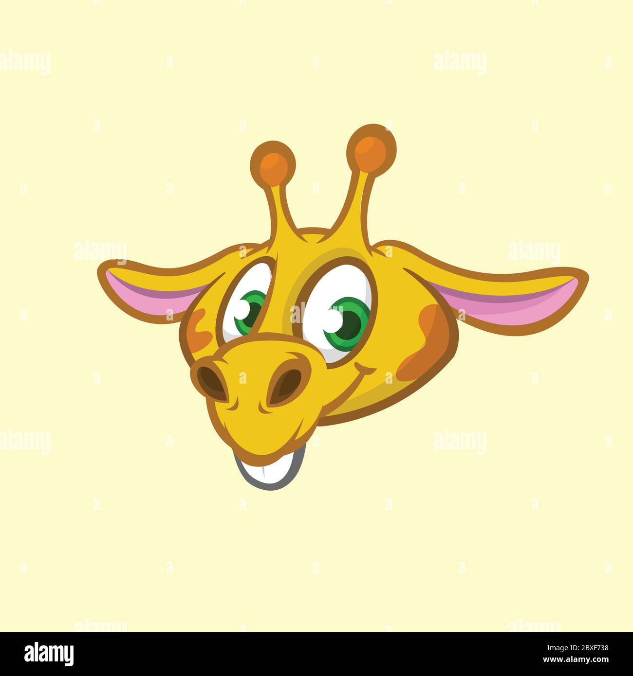 Cartoon giraffe. Vector. Illustration of giraffe head icon Stock Vector ...
