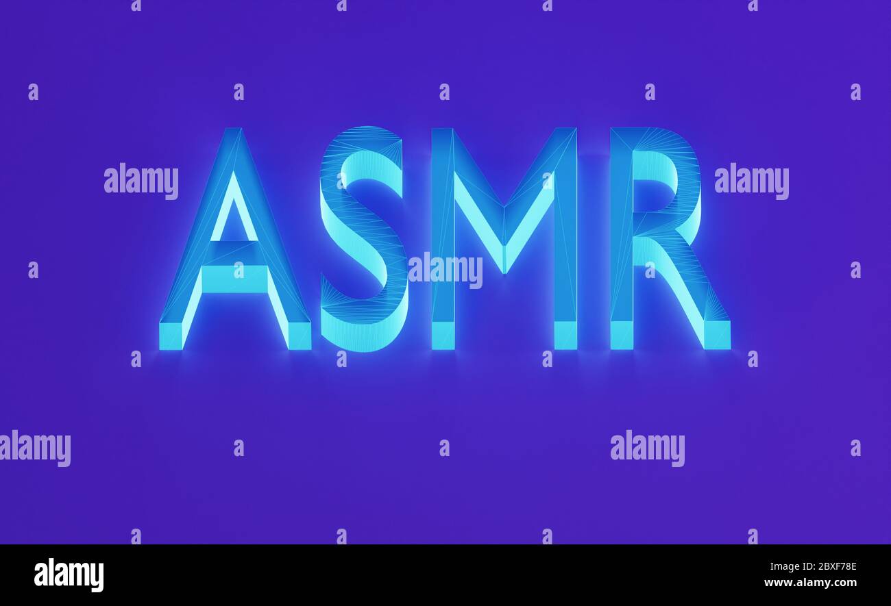 neon letters asmr, autonomous sensory meridian response, 3d ...