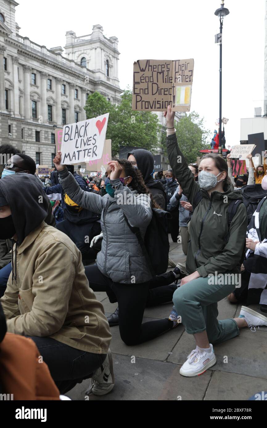 An Anti Racism Rally in Parliament Square, London, in response to the ...