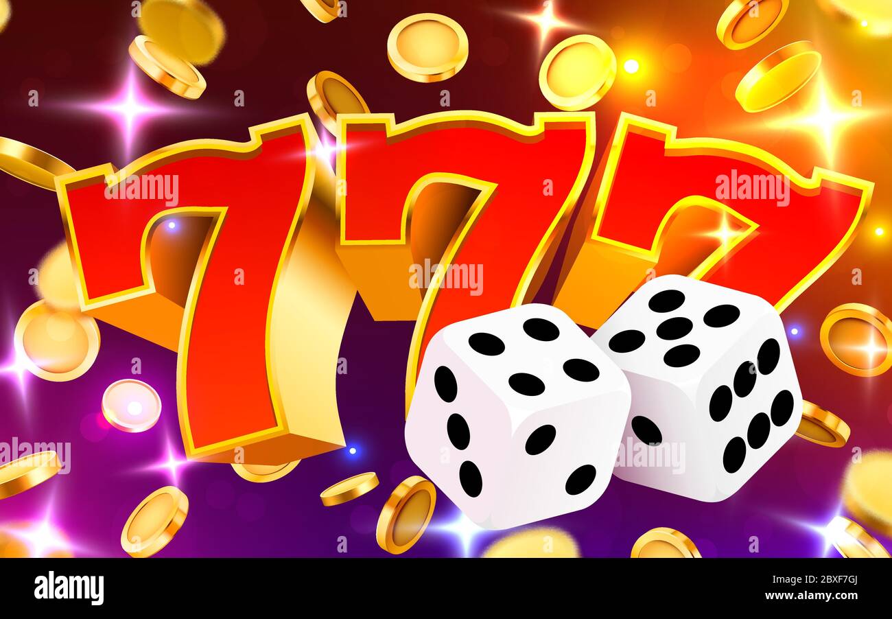 Golden slot machine 777 wins the jackpot. Big win concept. Vector ...