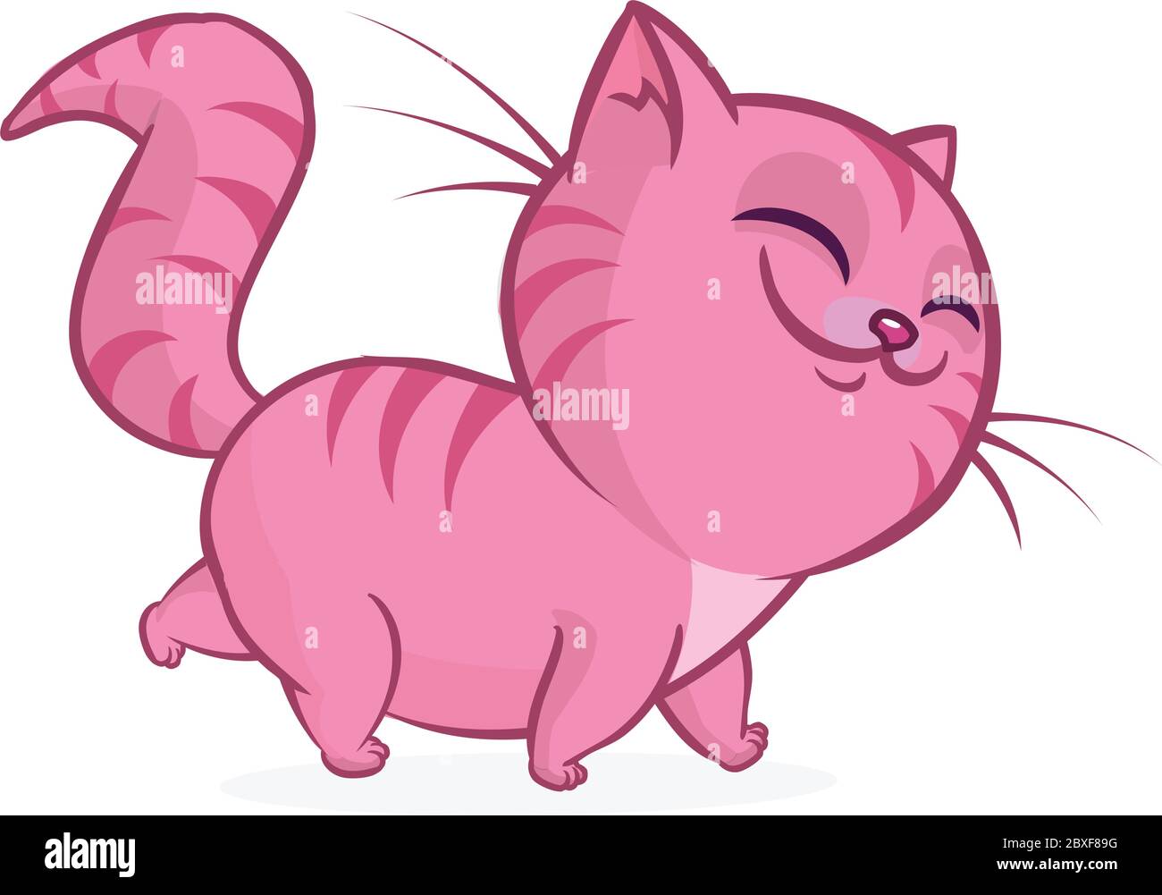 Cute and funny cartoon cat. Vector illustration Stock Vector Image ...