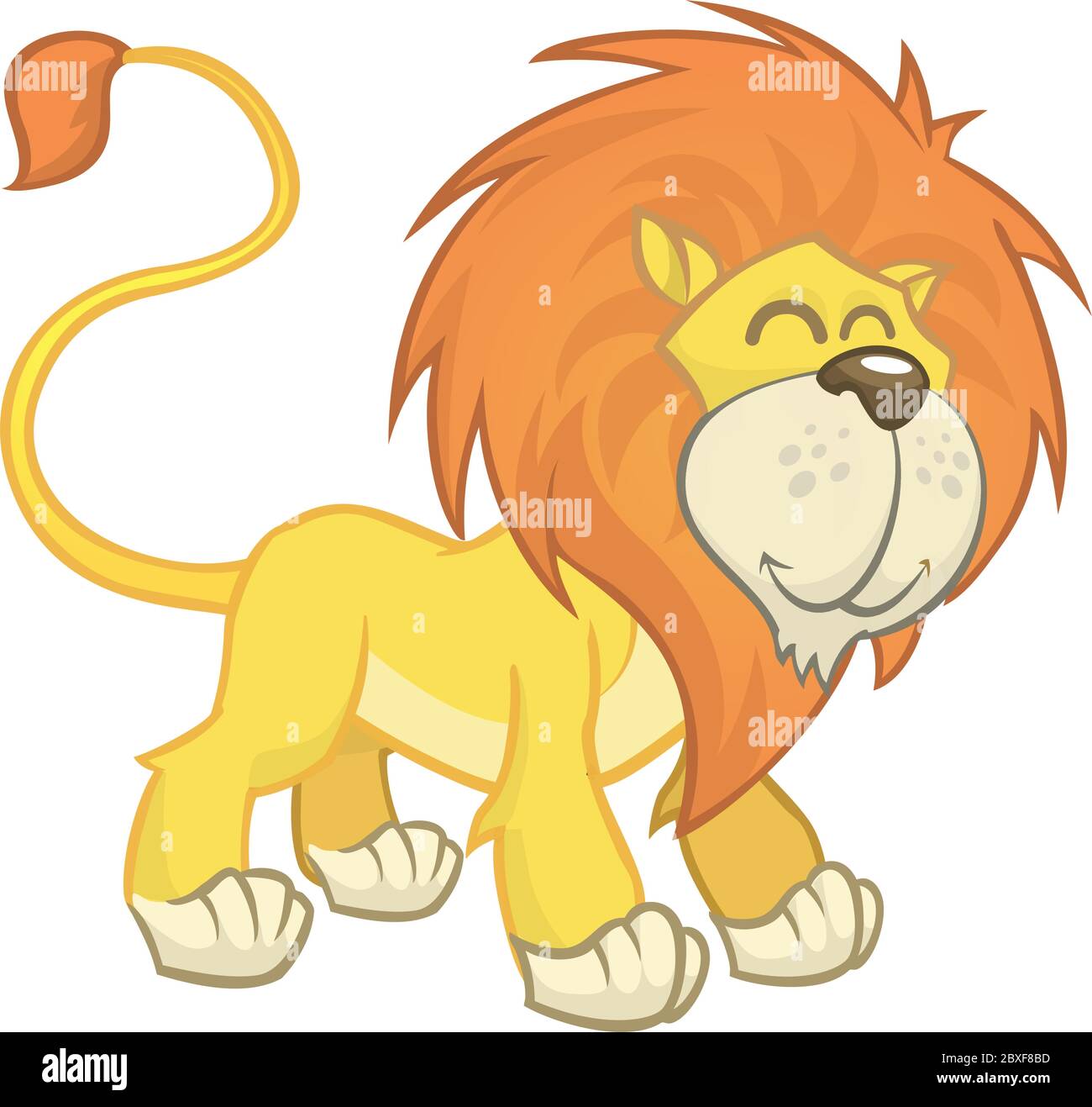 Cute cartoon lion. Vector isolated Stock Vector Image & Art - Alamy