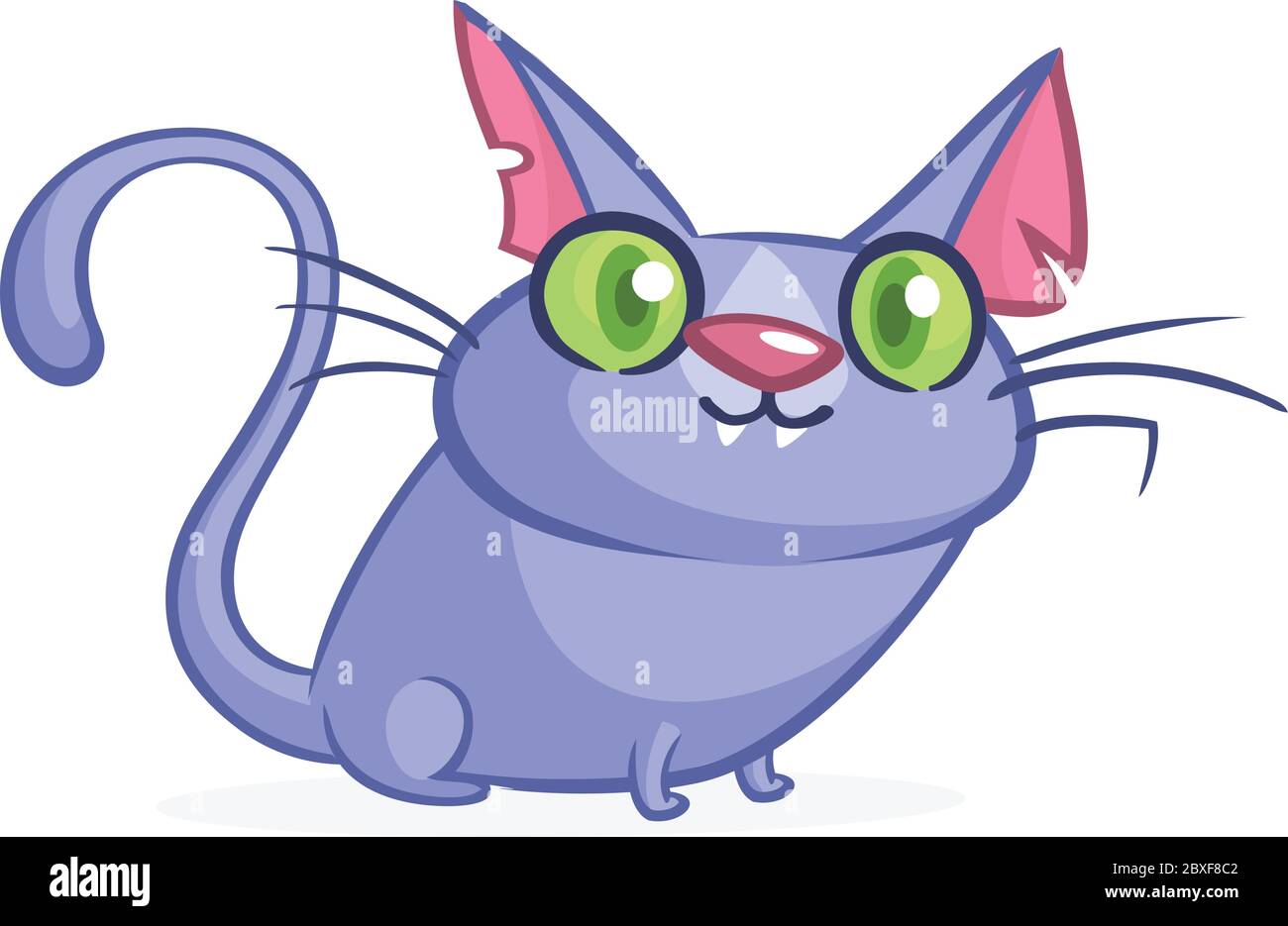 Cute and funny cartoon cat. Vector illustration Stock Vector Image ...