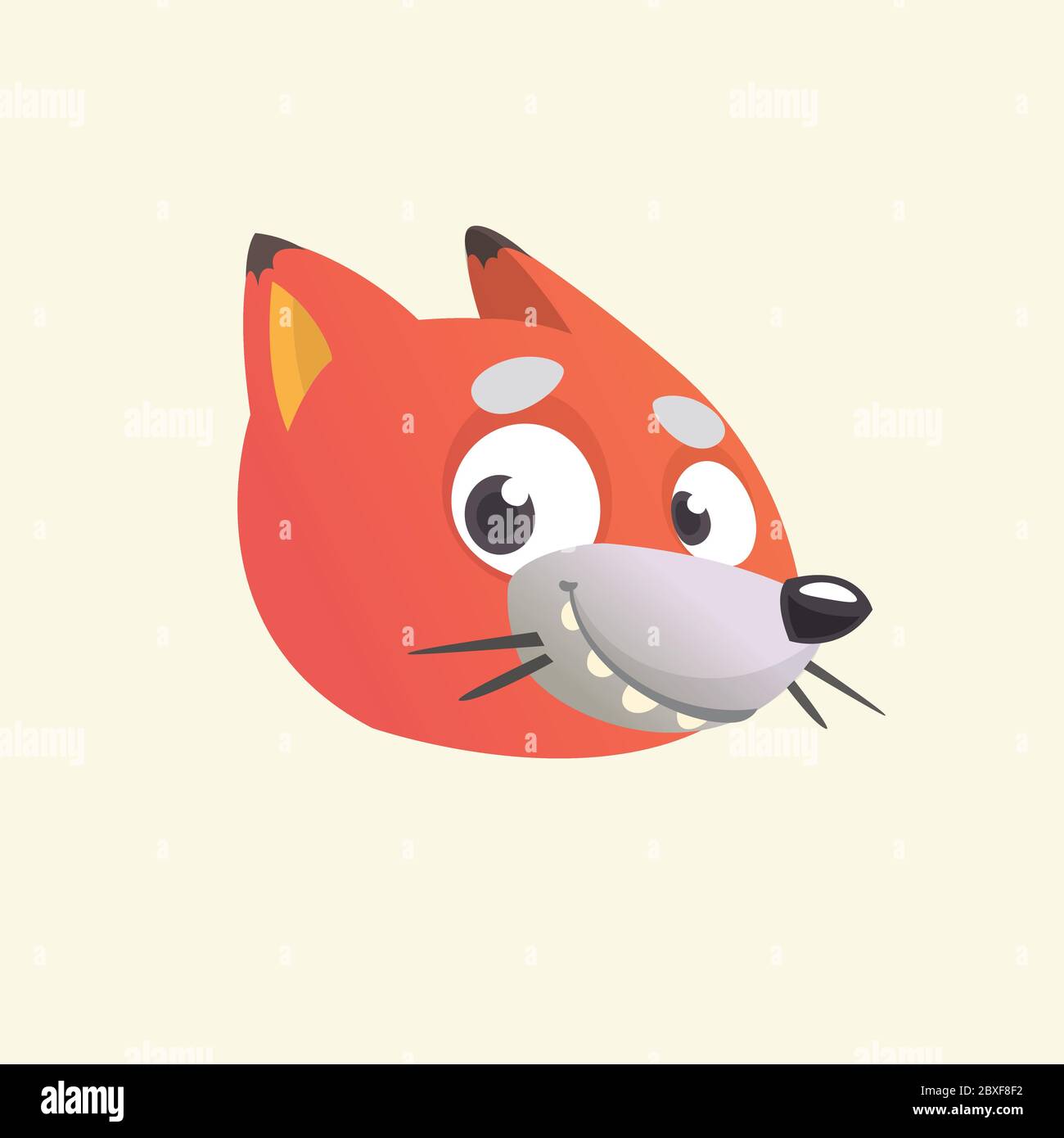 Cartoon fox icon. Vector illustration of a fox head. Great for logo or ...