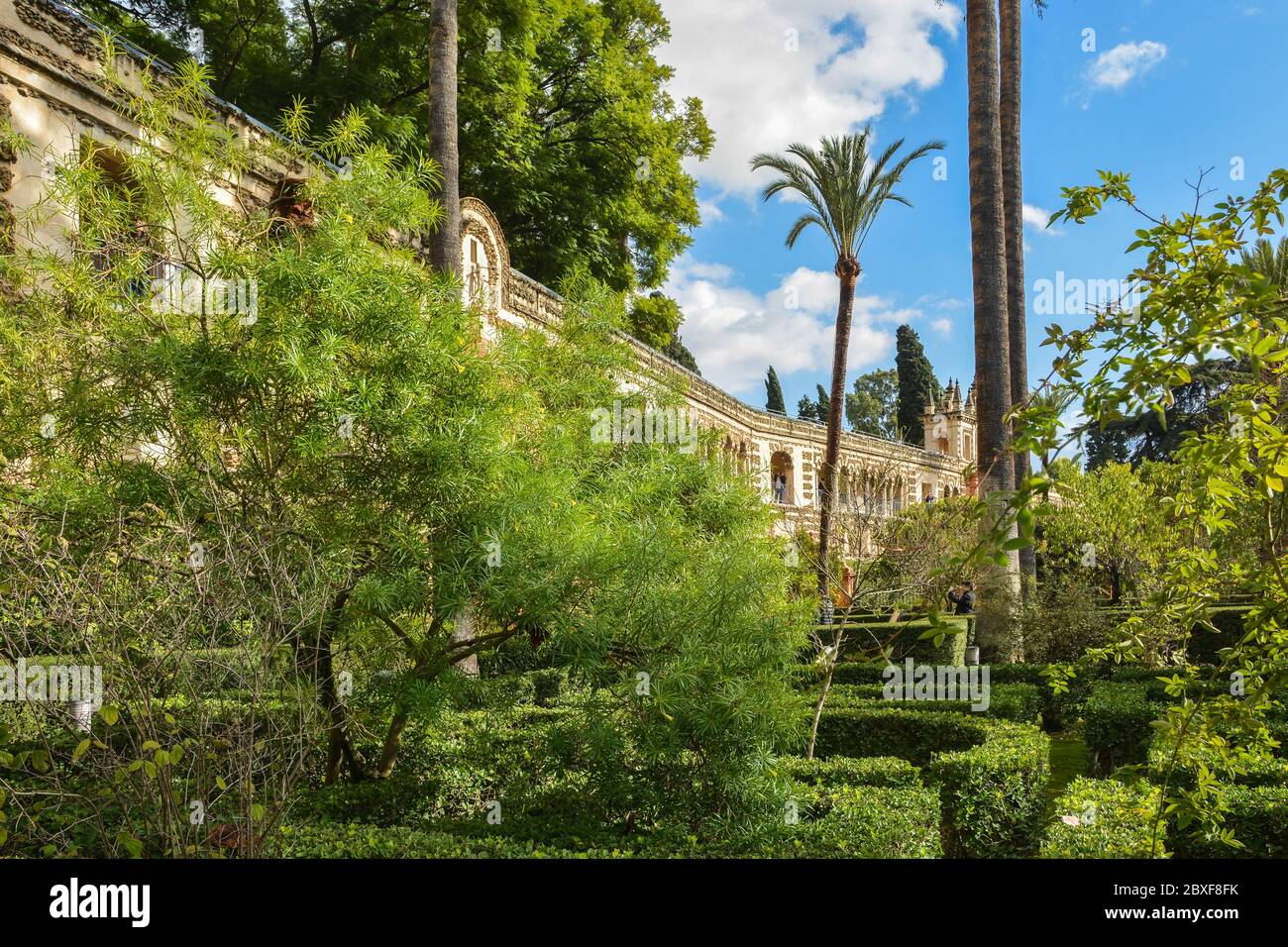 The Alcazar of Seville. Palace complex in Seville, Spanish Andalusia ...