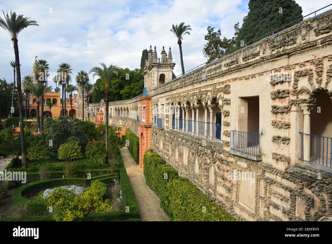 The Alcazar of Seville. Palace complex in Seville, Spanish Andalusia ...