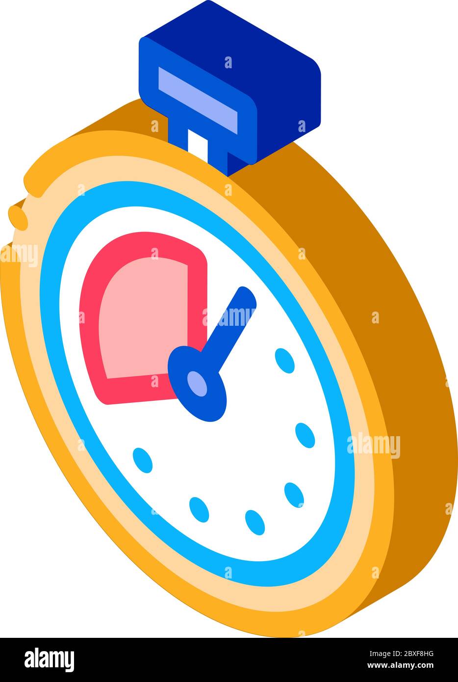 timer stopwatch isometric icon vector illustration Stock Vector Image ...