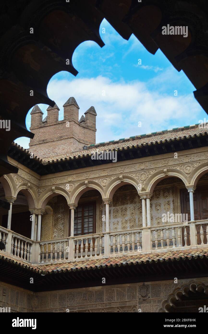 The Alcazar of Seville. Palace complex in Seville, Spanish Andalusia ...